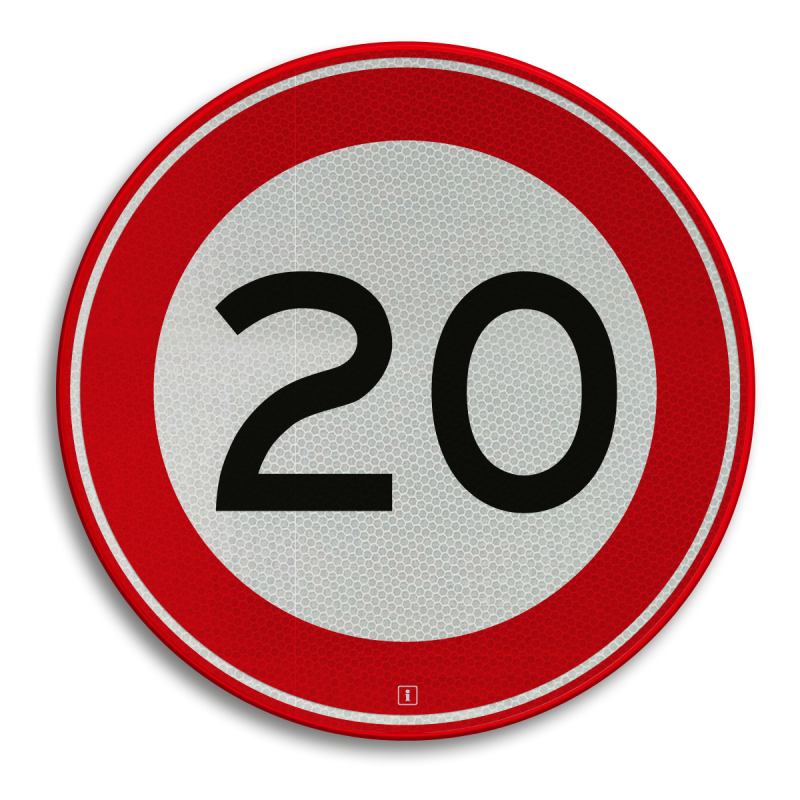 Verkeersbord A01-020 - Maximum snelheid 20 km/h - Snelheid ... Verkeersbord A01-020 - Maximum snelheid 20 km/h - Snelheid ...