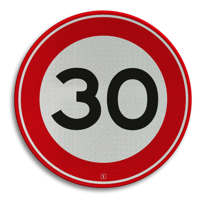 Verkeersbord A01-030 - Maximum snelheid 30 km/h - Snelheid ... Verkeersbord A01-030 - Maximum snelheid 30 km/h - Snelheid ...