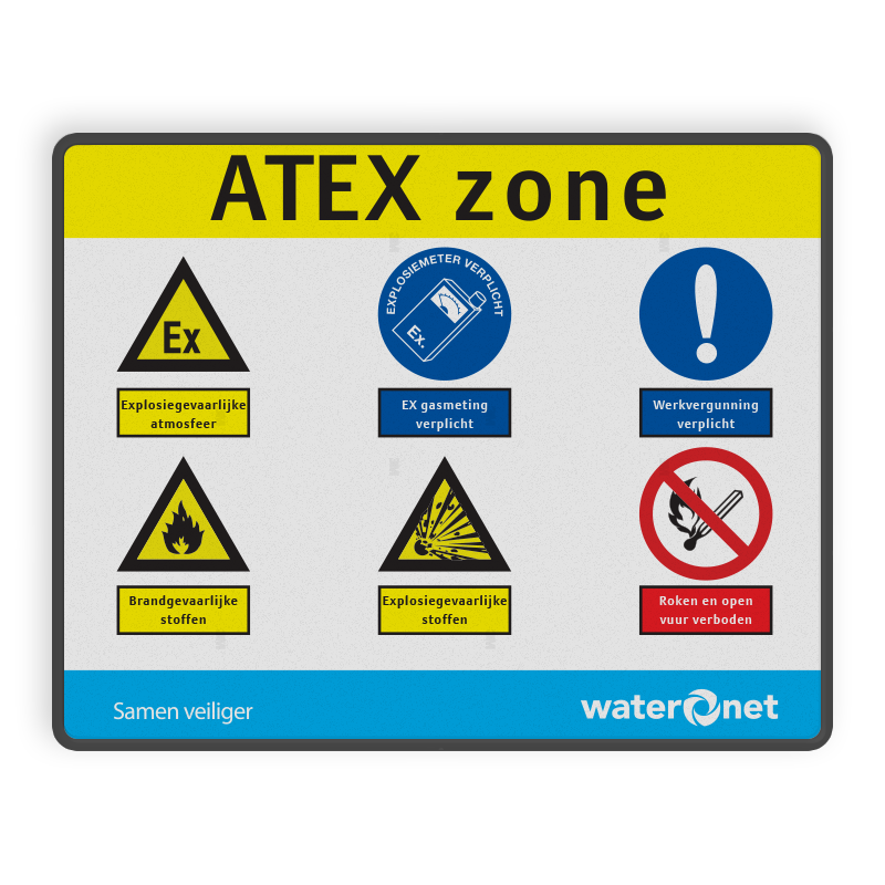PBM bord rechthoek 670x530x28mm ATEX-zone full-colour opdruk - Diverse ...